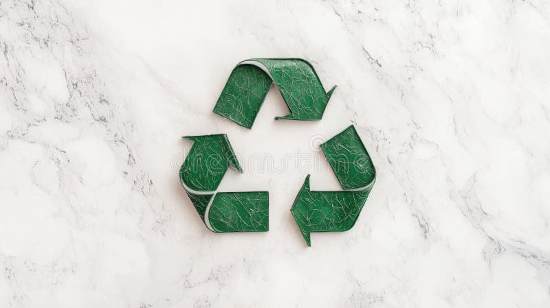 Green Recycling Symbol Marble Surface Stock Photos - Free & Royalty ...