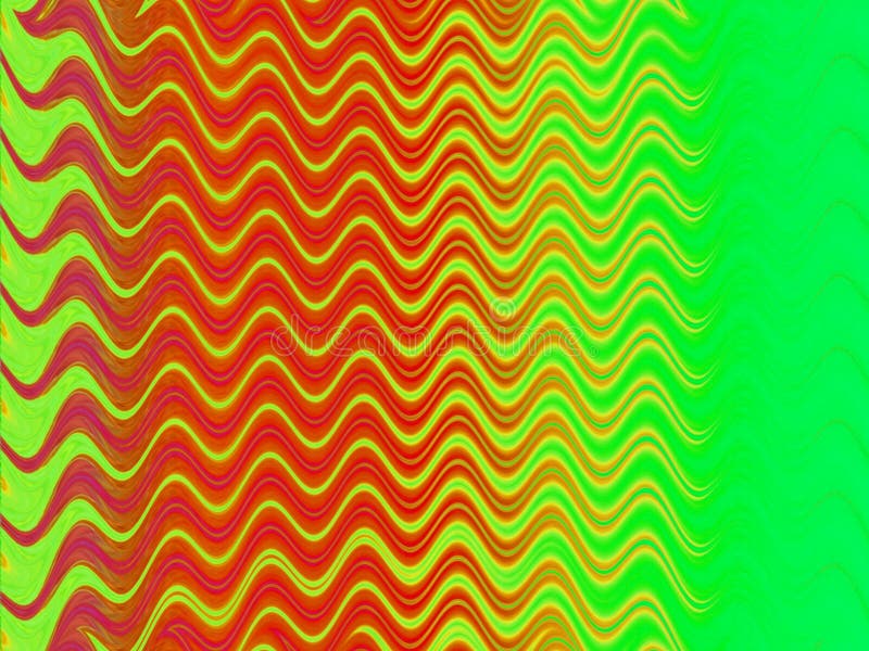 Green Red Abstract Horizontal Wave Lines Backgrounds Stock Illustration ...