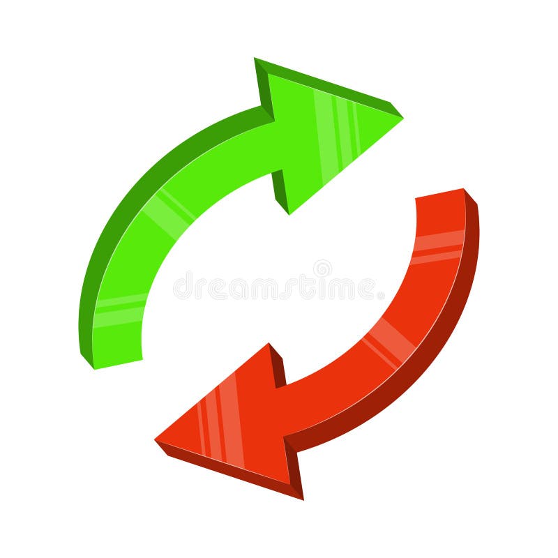 Arrow Symbol, Colorful Icon Clipart Cycle Business Concept. Vector ...