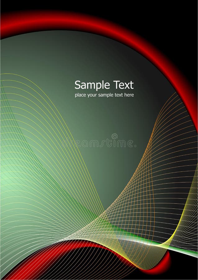 Green-red-black Abstract Wave Background. Stock Vector - Illustration ...