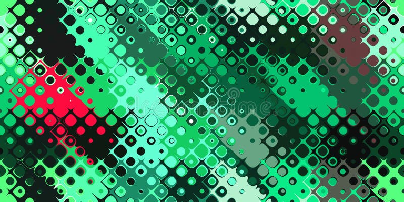 Green Red Bright Color Bubbles Geometric Surface. Rounded Cells Grid ...