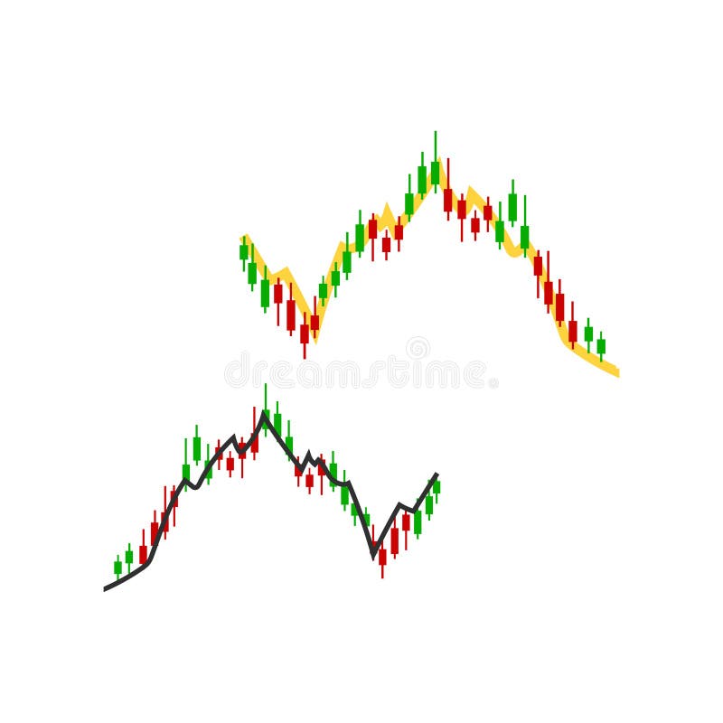 Green Red Candlestick Chart Free Vector Illustration Stock Illustration ...