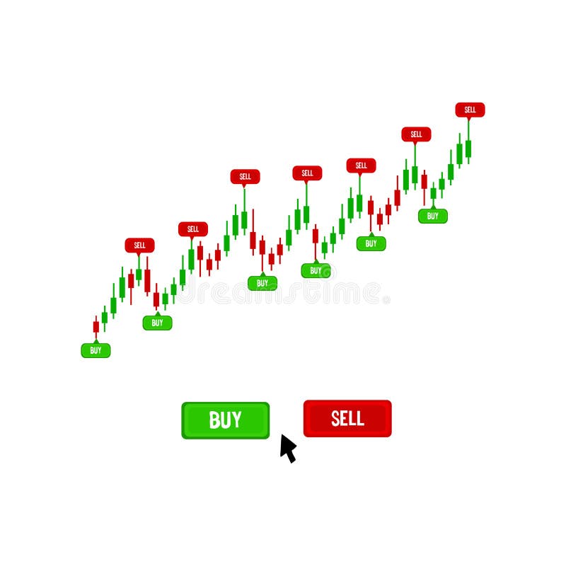 Green Red Candlestick Chart Free Vector Illustration Stock Illustration ...