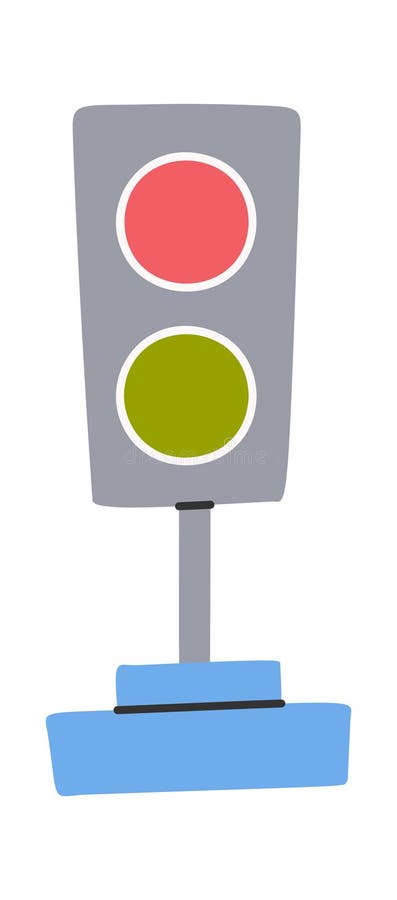 Green Red Caution Traffic Light Stock Illustration - Illustration of ...