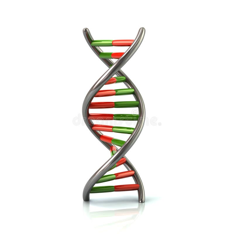 Green and Red DNA Model Icon Stock Illustration - Illustration of gene ...