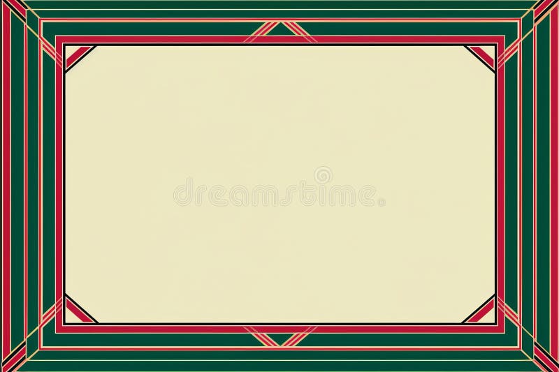 A Green and Red Frame with a Border Vector Stock Illustration ...