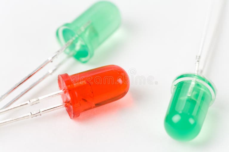 Green Red LED stock photo. Image of component, electronics - 10099244