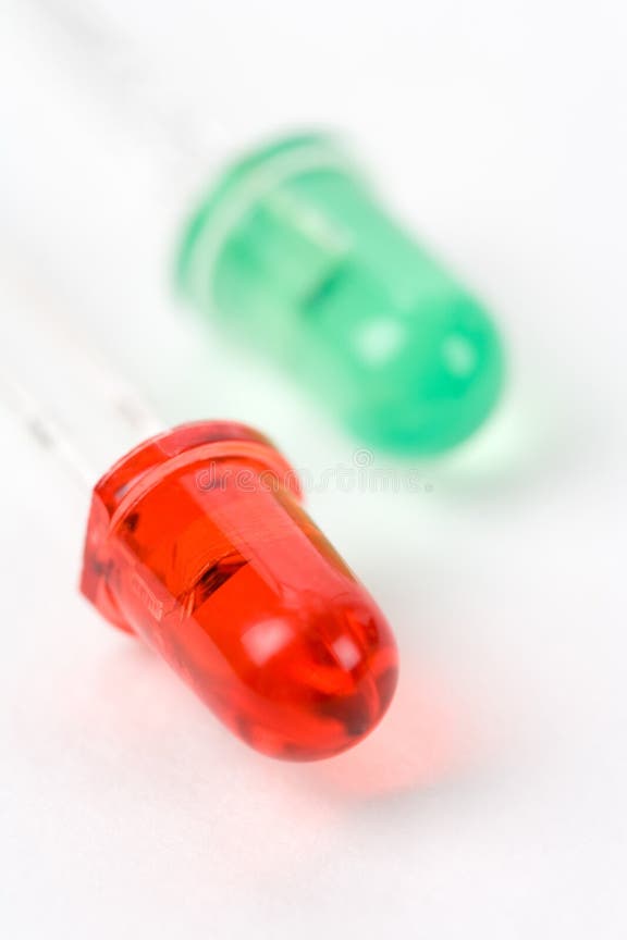 Green Red LED stock image. Image of white, light, metal - 10163303