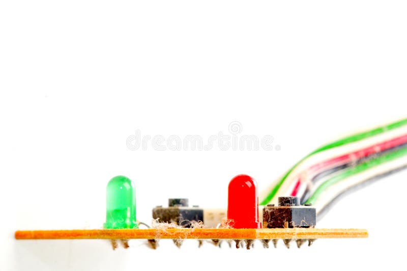 Green Red Led stock image. Image of hardware, closeup - 43489149
