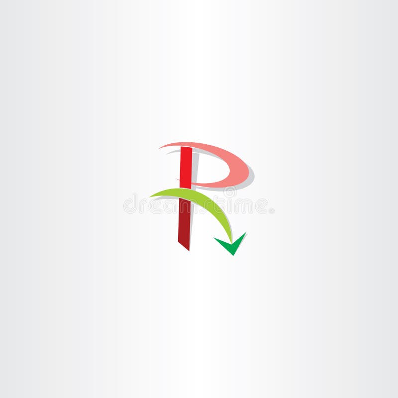 Green Red Letter R Logo Vector Arrow Element Stock Vector ...