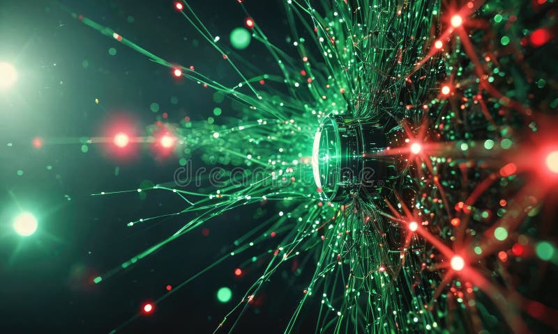 A Green and Red Light is Shown in this Image, with a Green Light in the ...