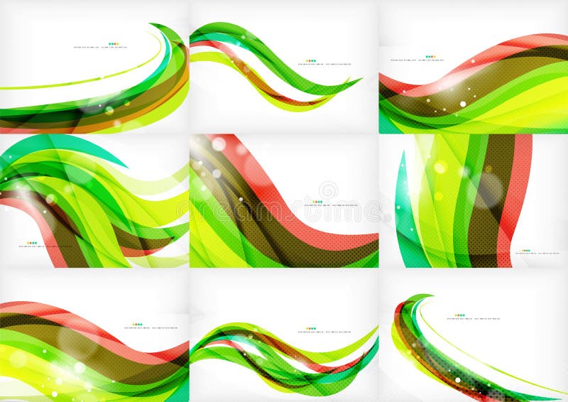 Green and red line swirls stock vector. Illustration of beauty - 50682692
