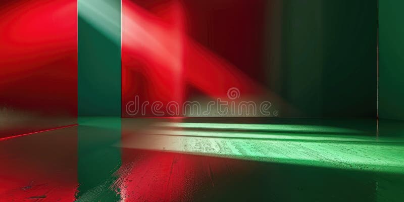 Green and Red Metallic Diagonal Lines. Modern Artwork Design for Poster ...
