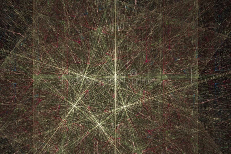 Green Red Pattern of Crooked Threads on a Black Background. Stock ...