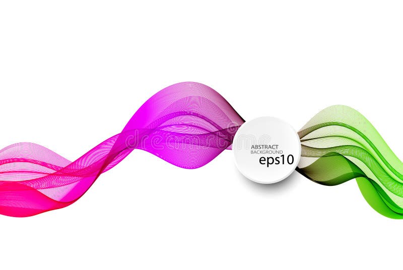 Pink Horizontal Smooth Wave on White Background, Design Element for ...