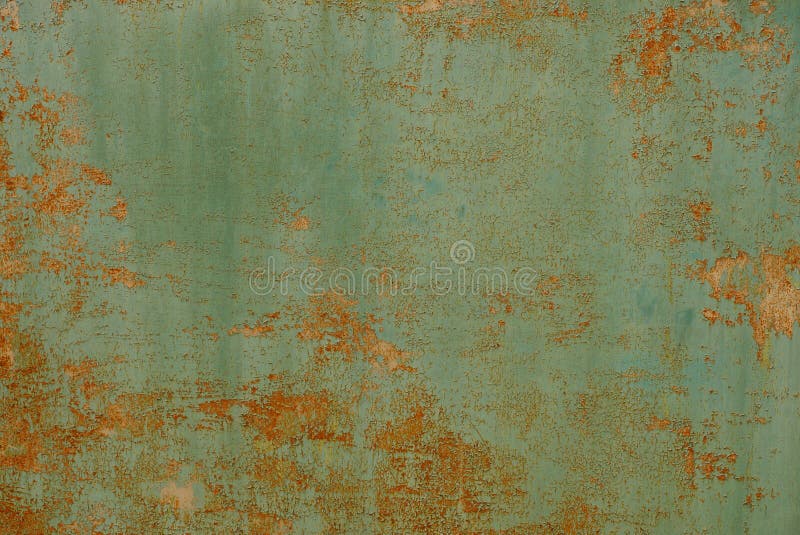 Green Red Rusty Metal Texture from an Old Wall Stock Photo - Image of ...