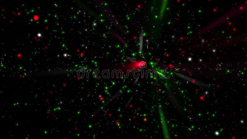 Green and Red Space Particle Lights 4K Loop Stock Footage - Video of ...