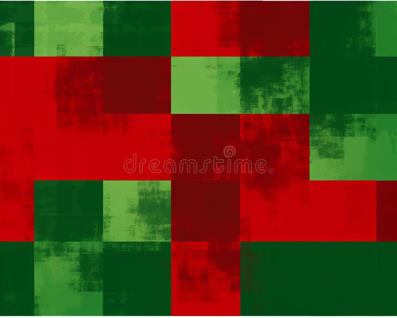 A Green and Red Square Pattern on a White Background Stock Illustration ...
