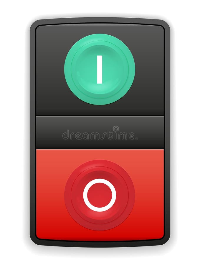 Red and Green on/OFF Button Stock Vector - Illustration of sign ...