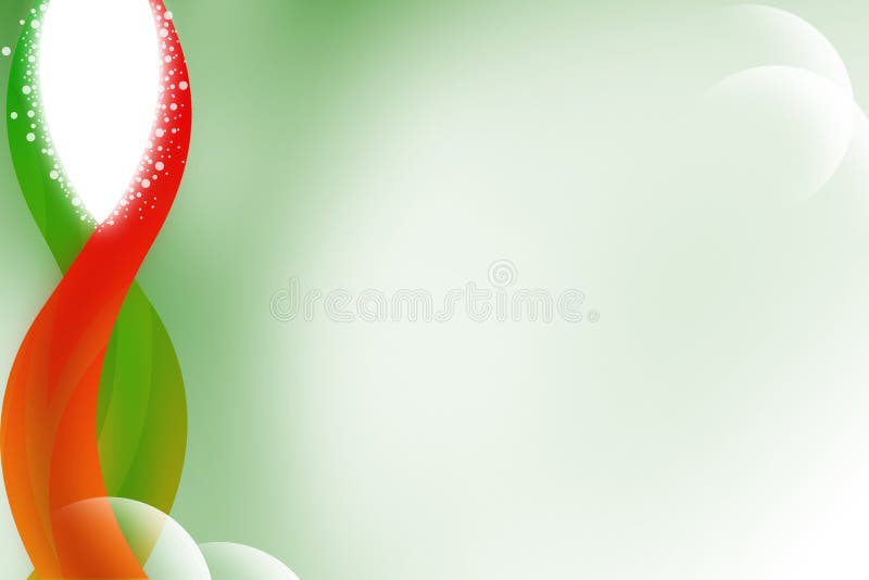 Green And Red Wave Left Side, Abstract Background Stock Illustration ...