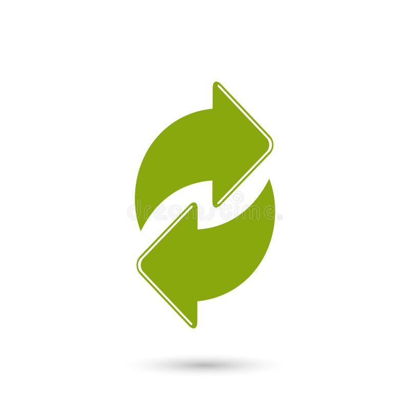 Green Refresh Icon. Refresh Vector Icon with Shadow Stock Vector ...