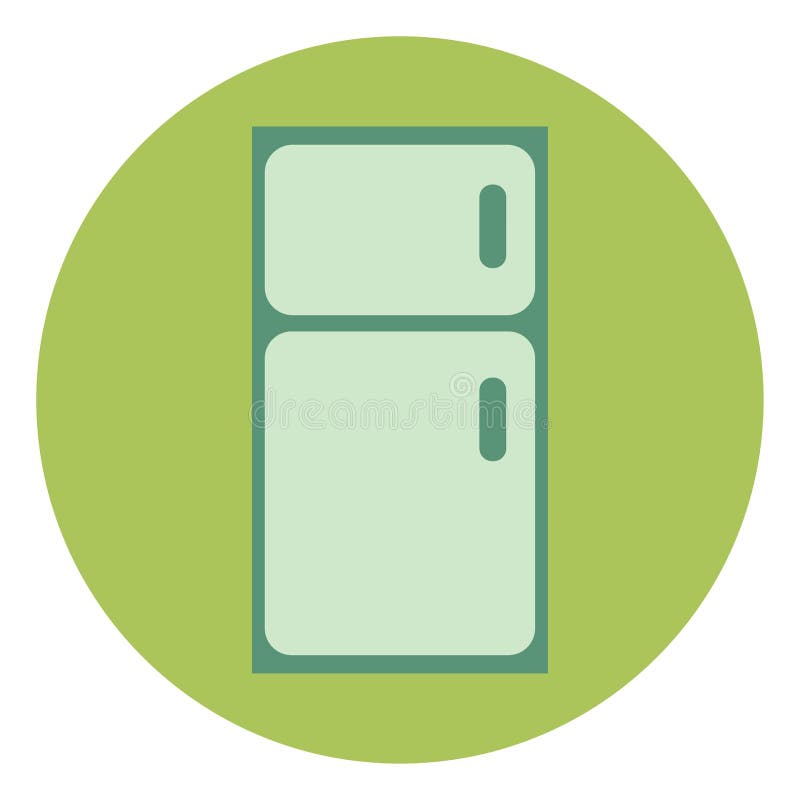 Green Refrigerator. 3D Rendering. Stock Illustration - Illustration of ...