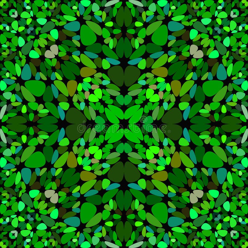 Green Repeating Floral Ornate Pattern Wallpaper - Geometric Graphic ...