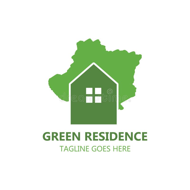 Green Residence Logo Vector Stock Vector - Illustration of construction ...