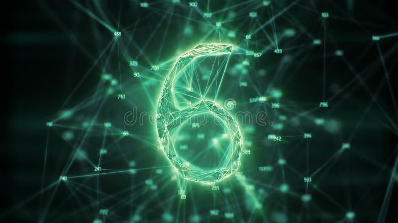Green Retro Random Digits Plexus Countdown - Abstract Motion 4k Stock Video - Video of digital ...