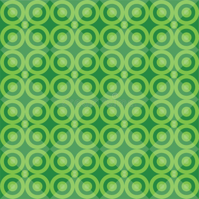 Green Retro Seamless Pattern with Circles Blackground Stock Vector ...
