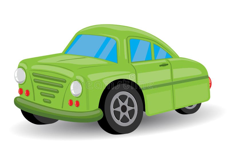 Green Retro / Vintage Car Cartoon - Vector Stock Vector - Illustration ...