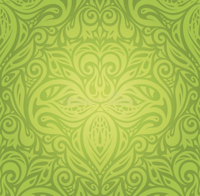 Green Retro Vintage Wallpaper Vector Design Backround Stock Vector ...