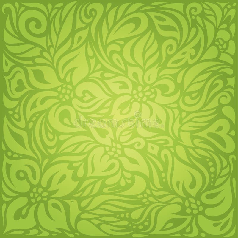 Green Retro Vintage Wallpaper Vector Design Backround Stock Vector ...