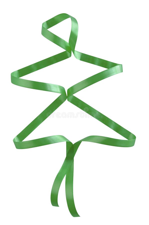 Green ribbon. stock photo. Image of shiny, shape, celebration - 12090834
