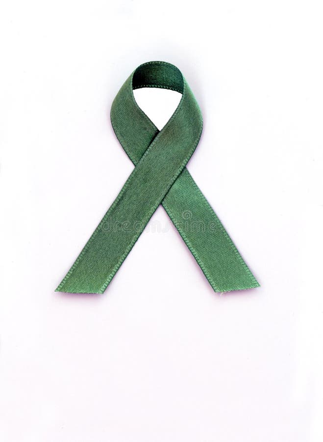 Green ribbon stock image. Image of supporter, ribbon - 13877049
