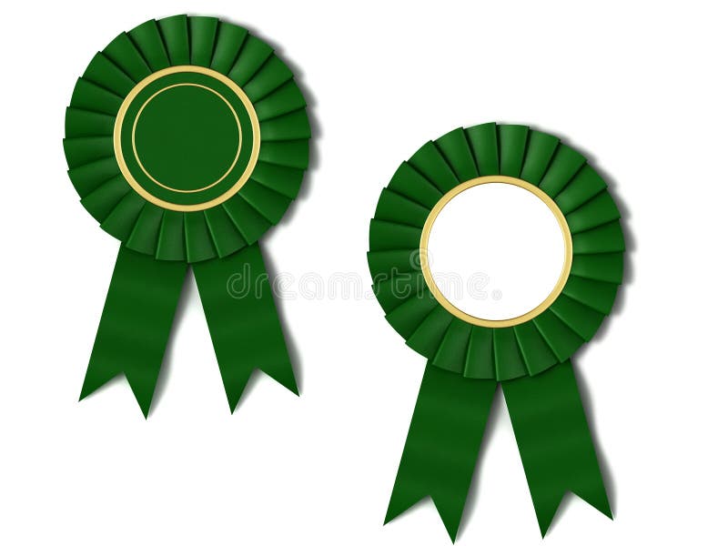 Green ribbon award stock illustration. Illustration of gold - 18330873