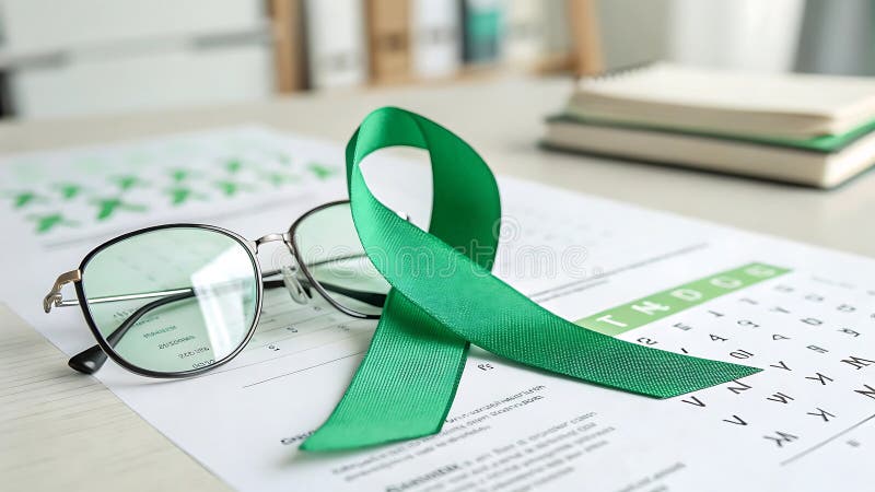 Green Ribbon Awareness World Glaucoma Week Concept Stock Photos - Free ...