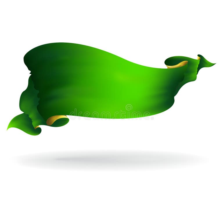 Green ribbon banner stock vector. Illustration of event - 36690614
