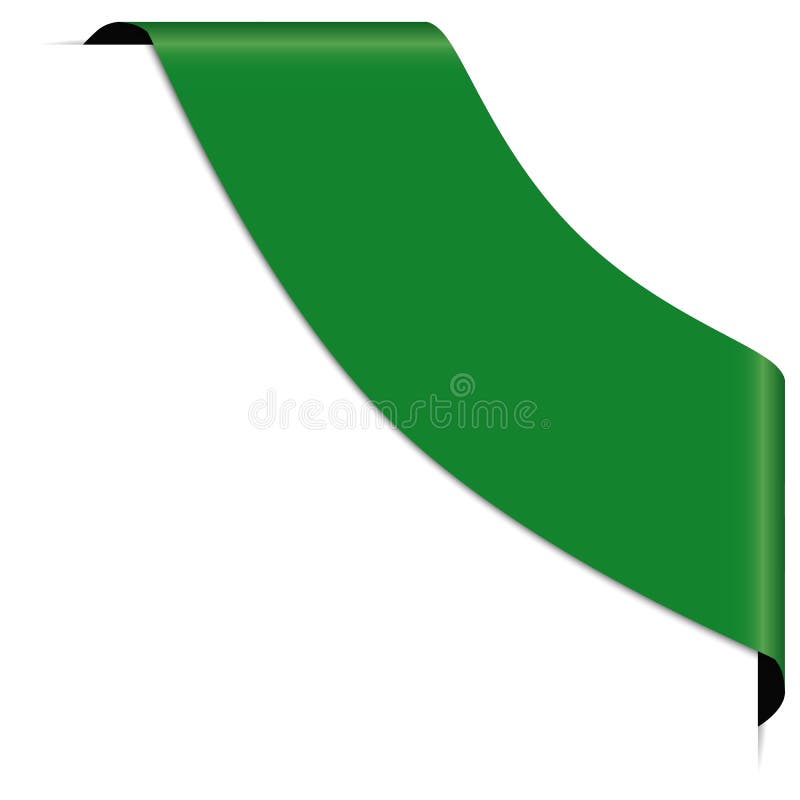 Green Corner Ribbon Bestseller Stock Illustrations – 15 Green Corner ...