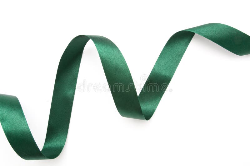 Green Ribbon Border Isolated on White Stock Image - Image of background ...