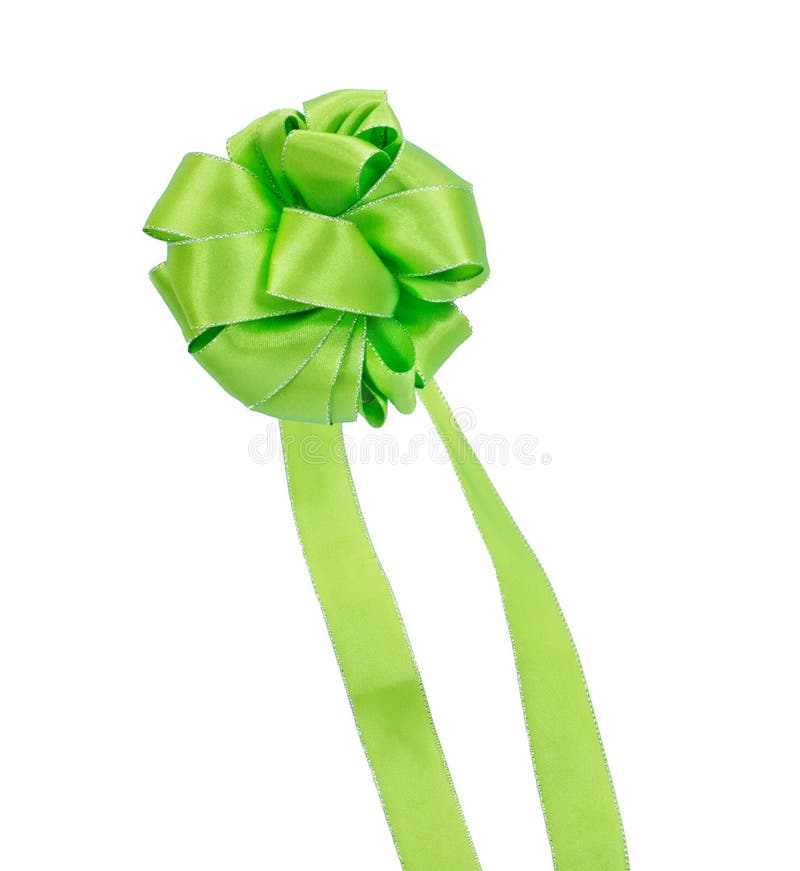 Green Ribbon for Decoration Gift Stock Image - Image of design ...