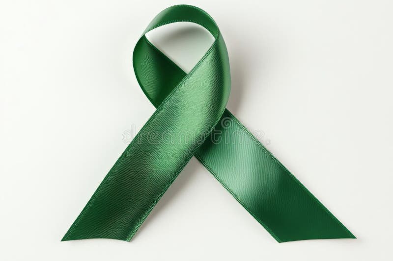 Green Ribbon, a Symbol of Hope and Awareness Stock Illustration ...