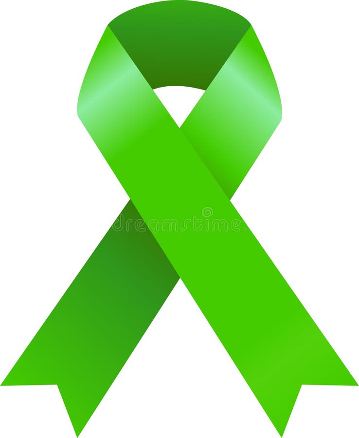 Green Ribbon World Awareness Stock Vector - Illustration of charity ...
