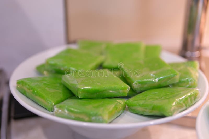 Green Rice Cake Dishes Made from Green Rice Stock Image - Image of ...