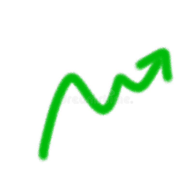 Green Right Arrow by Handwrite Style Stock Vector - Illustration of ...