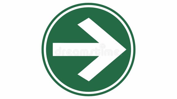 Green Right Arrow, Symbolizing Progress, Approval, and Correct ...