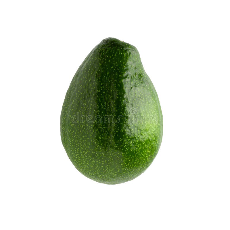 Green Ripe Avocado Isolated on a White Background Stock Photo - Image ...