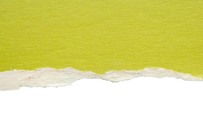 Green Ripped Paper Torn Edges Strips Isolated on White Stock Photo ...