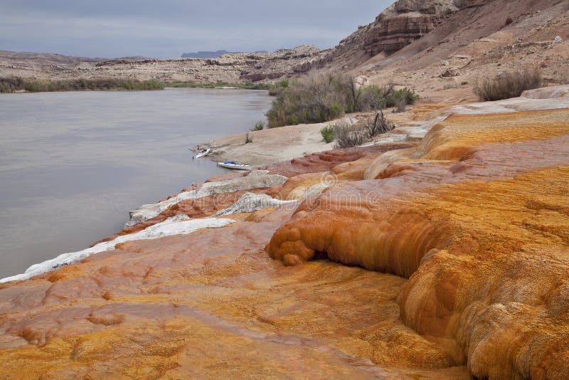 Green River at Crystal Geyser Stock Photo - Image of mineral, kayak ...