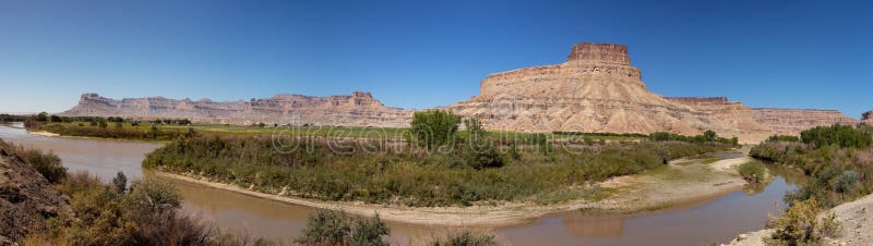 Green River at Little Hole, Utah Stock Image - Image of hole, mountain ...